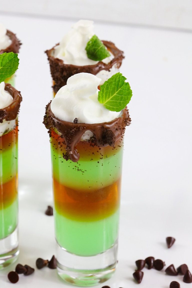 Mint Chocolate Chip shooters