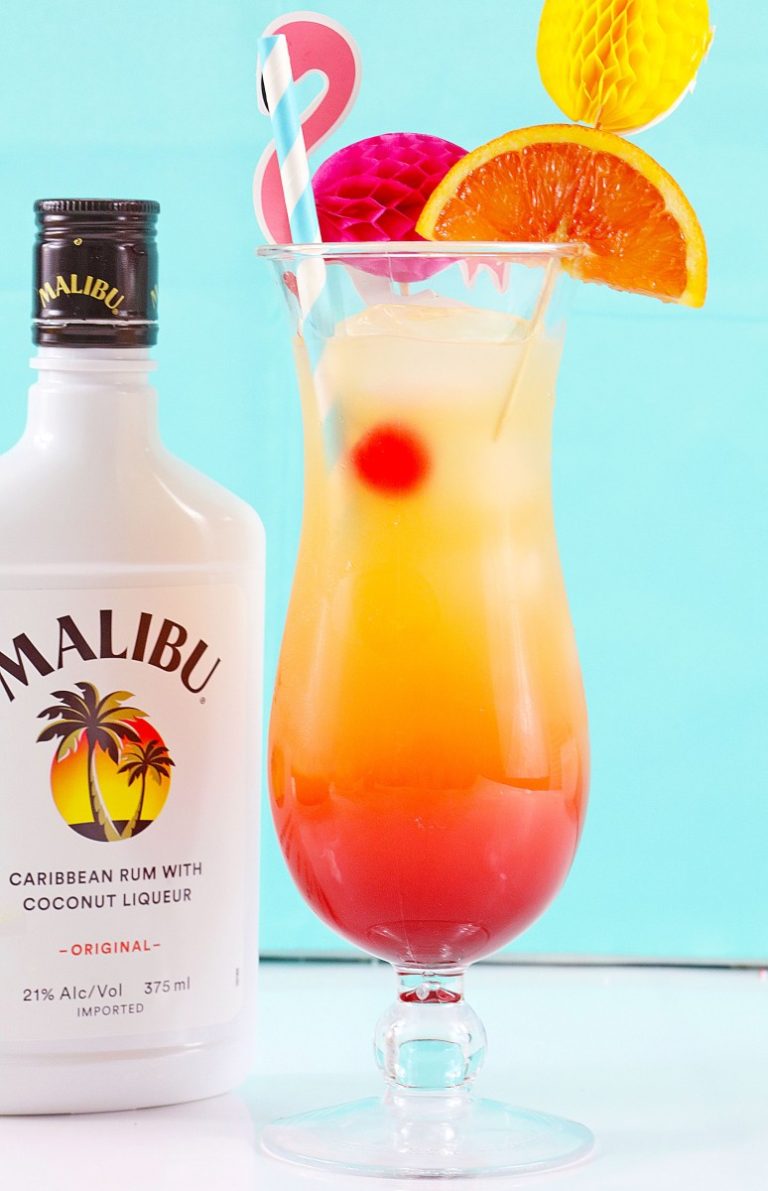 Malibu Sunset Cocktail
