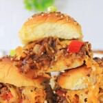 Chopped cheeseburger sliders