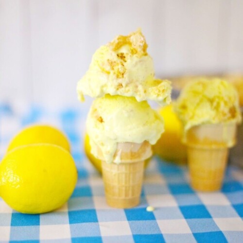 Lemon bar no churn ice cream