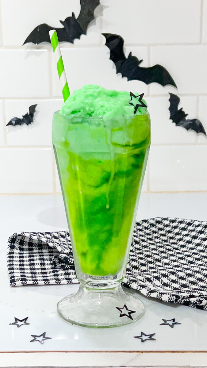 Lime Jello Milkshake for Halloween