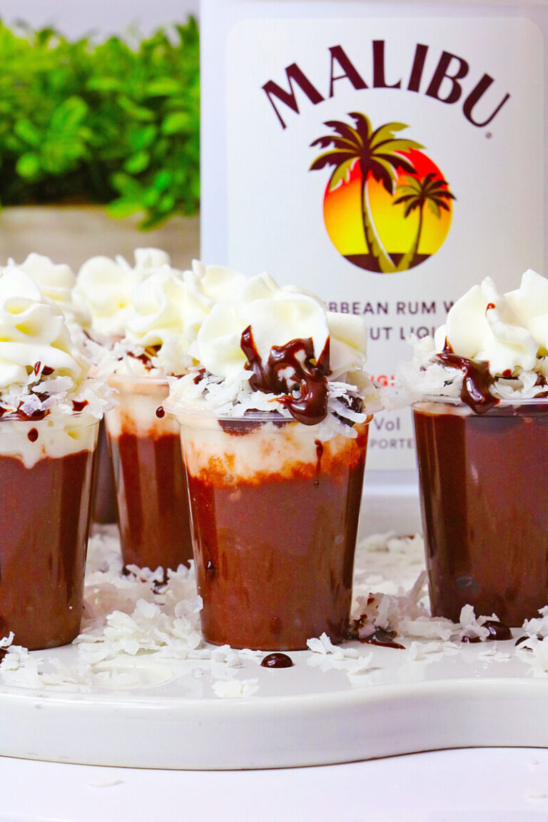 Malibu Rum Chocolate Pudding Shots