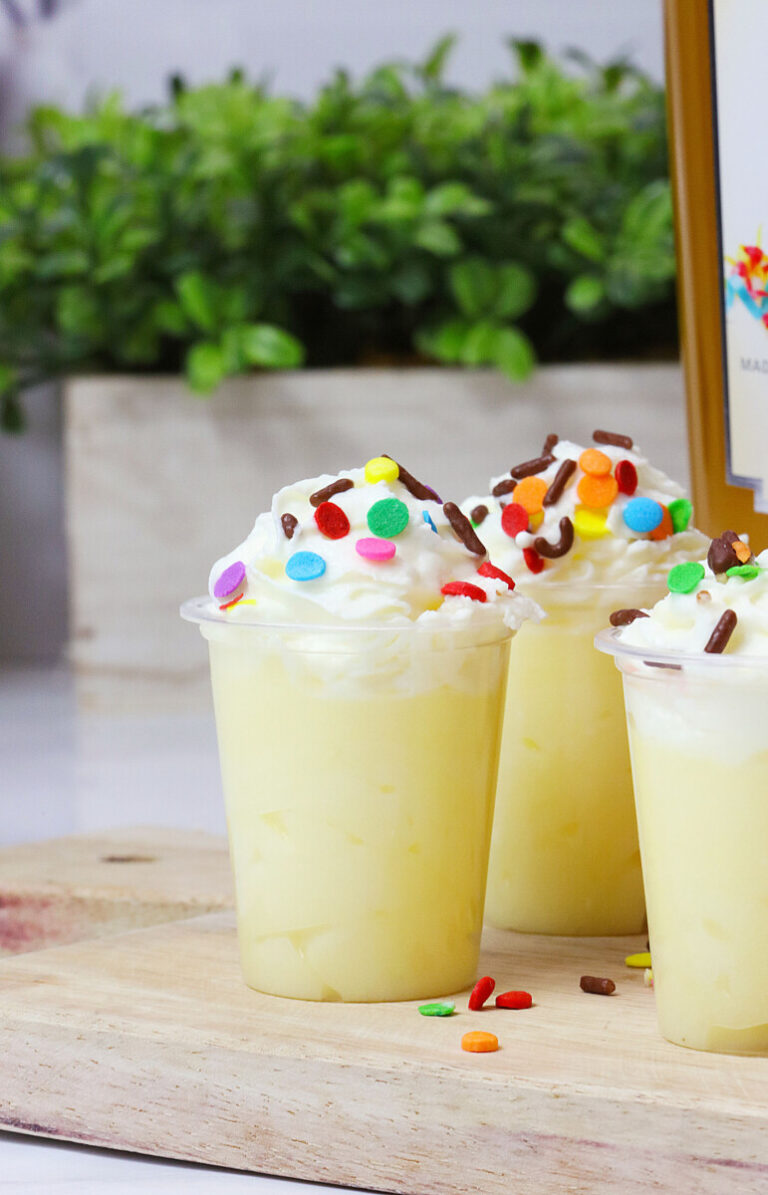 Birthday Cake Pudding Shots
