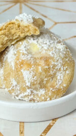 Cinnamon Roll Snowball Cookies