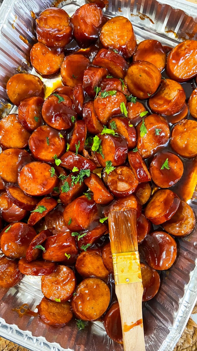 Baked BBQ Kielbasa Coins